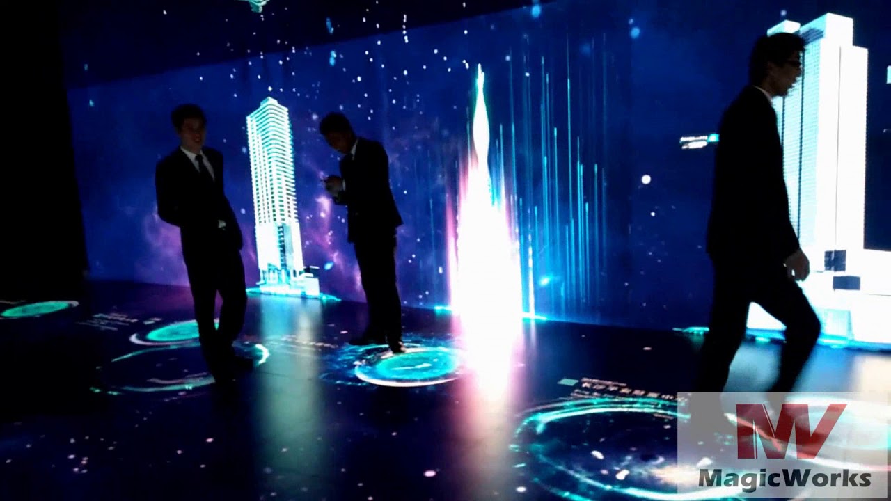 Immersive Interactive LED Floor & Wall - YouTube