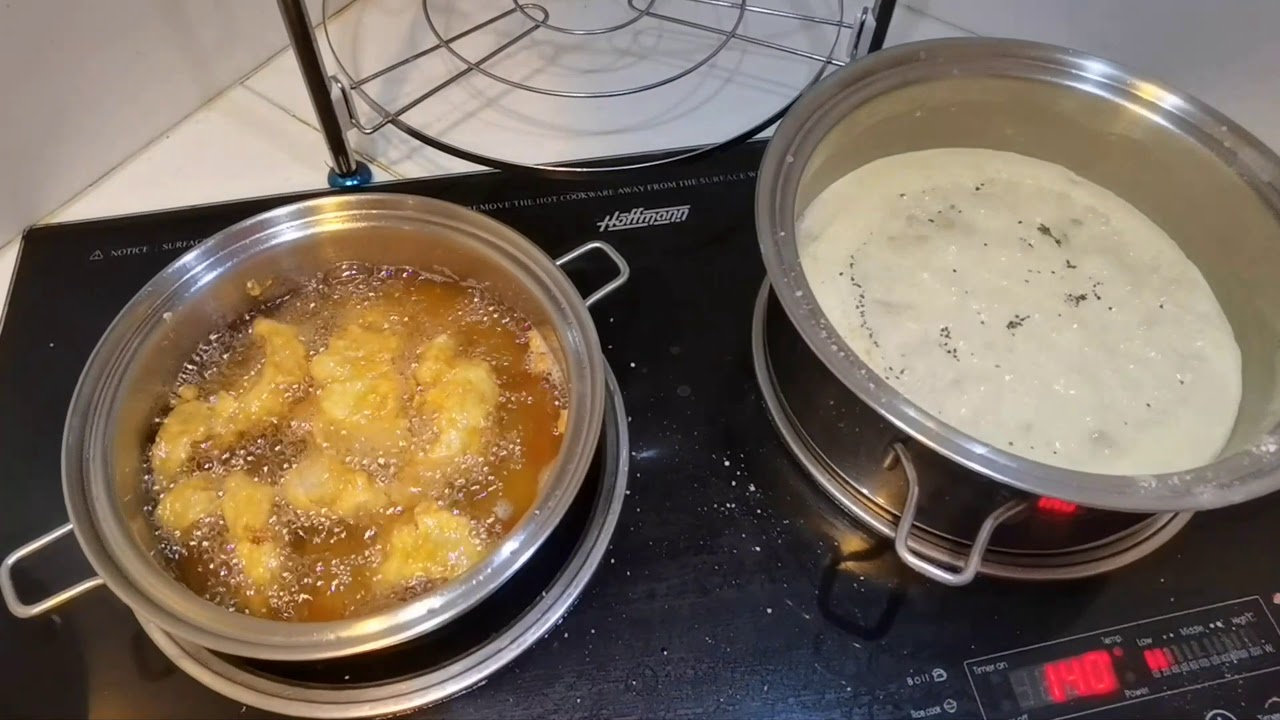Pinasarap na Fish fillet, with Creamy Mushroom soup ala KFC and Mango ...