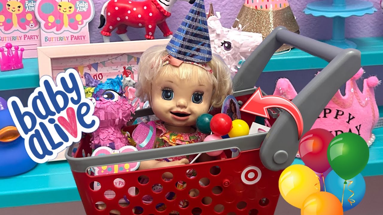 Baby alive Danielle SHOPPING 🛒 for BIRTHDAY🎉 Party!! - YouTube