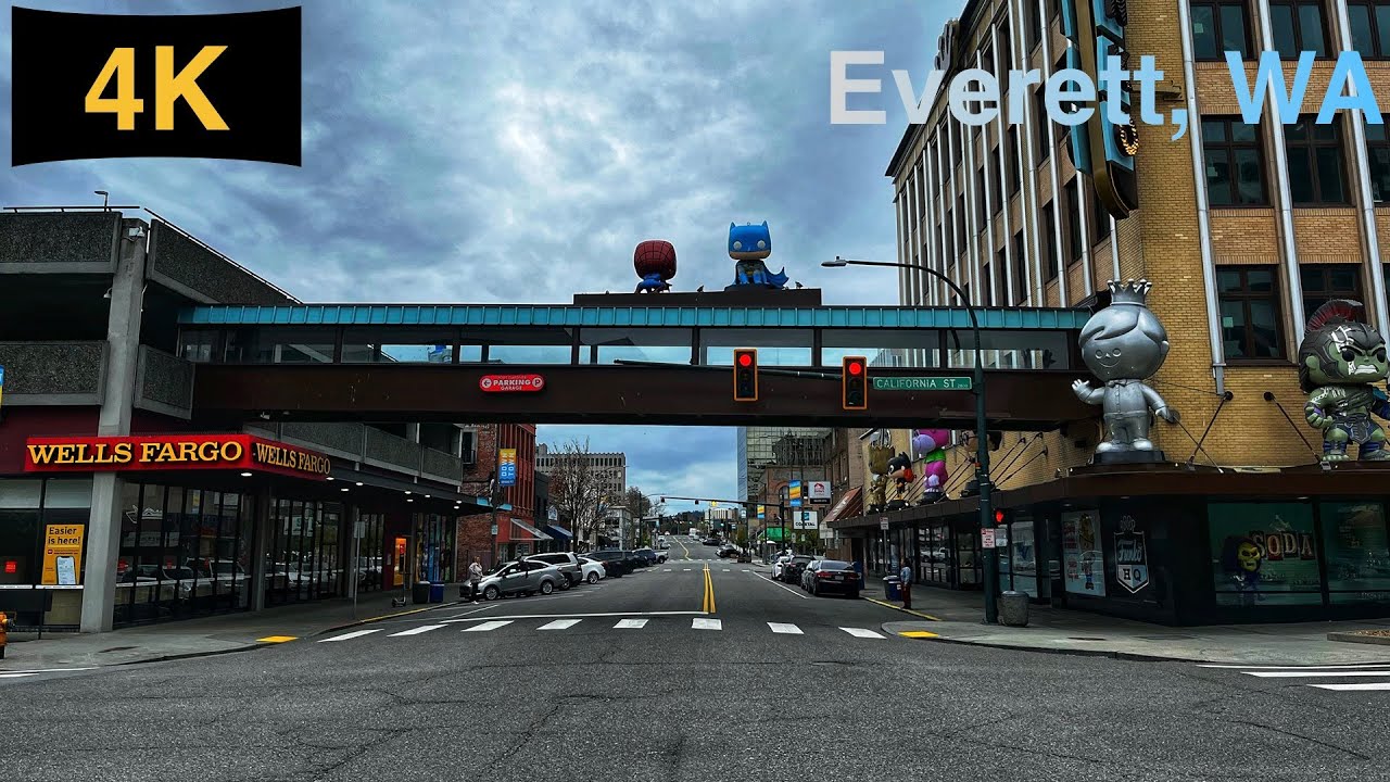 Downtown Everett, WA Driving Tour in Spring 2023. - YouTube