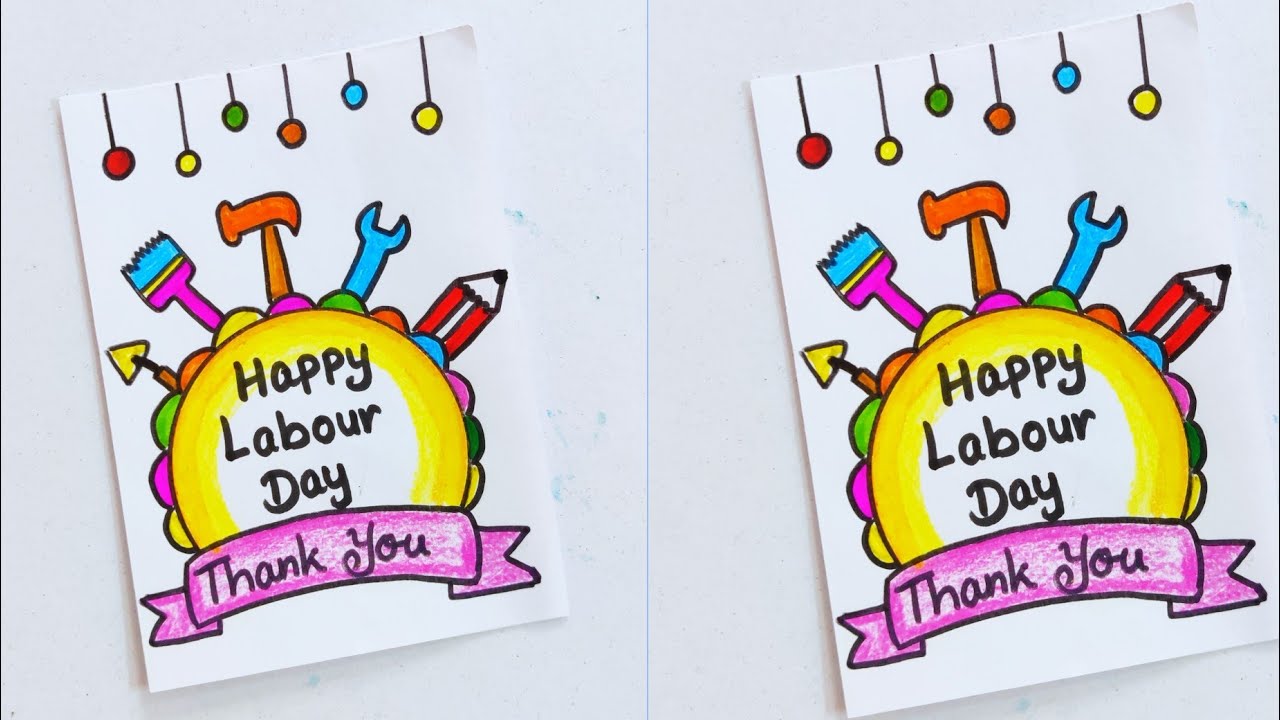 Labour Day card|Happy Labour Day card|Labour Day Card Making|How to ...
