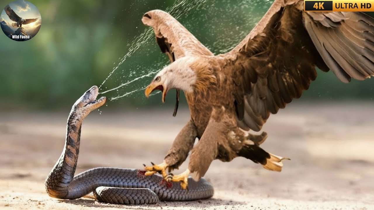 Terrifying Pounce | Ferocious Eagle Attacks King Cobra! - YouTube