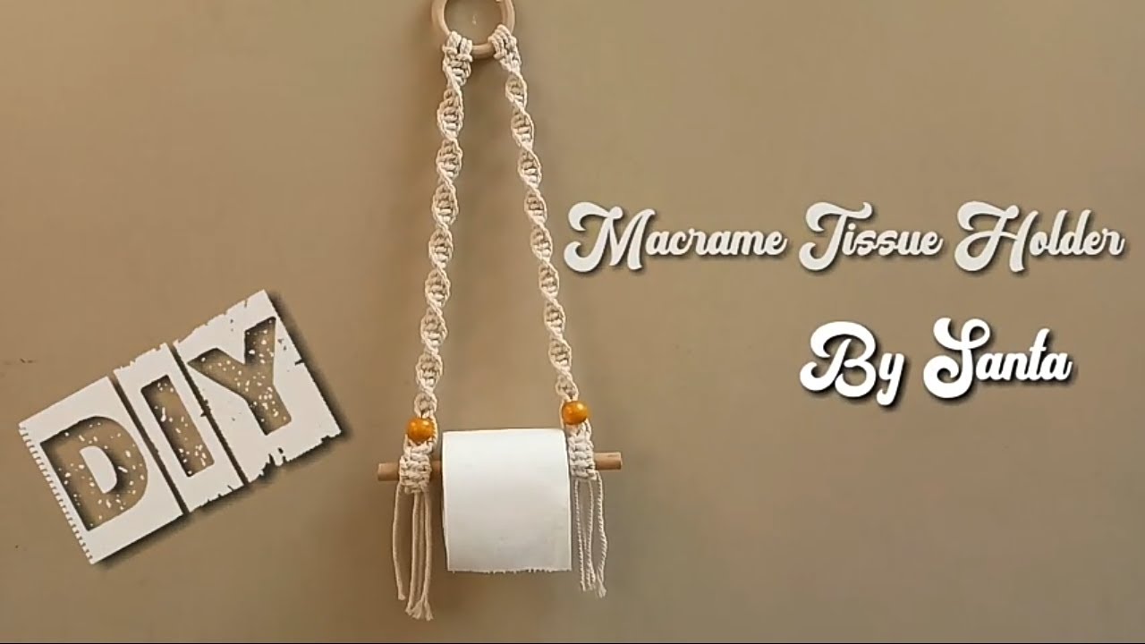 DIY Simple Macrame Tissue Holder - YouTube