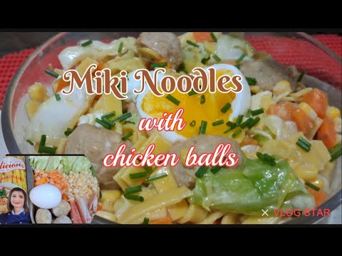 Miki Noodles with Chicken balls and mix vegetables super delicious ...