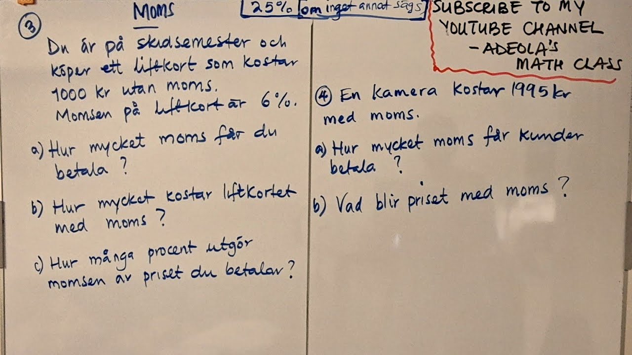 MOMS. Matte 1a - YouTube