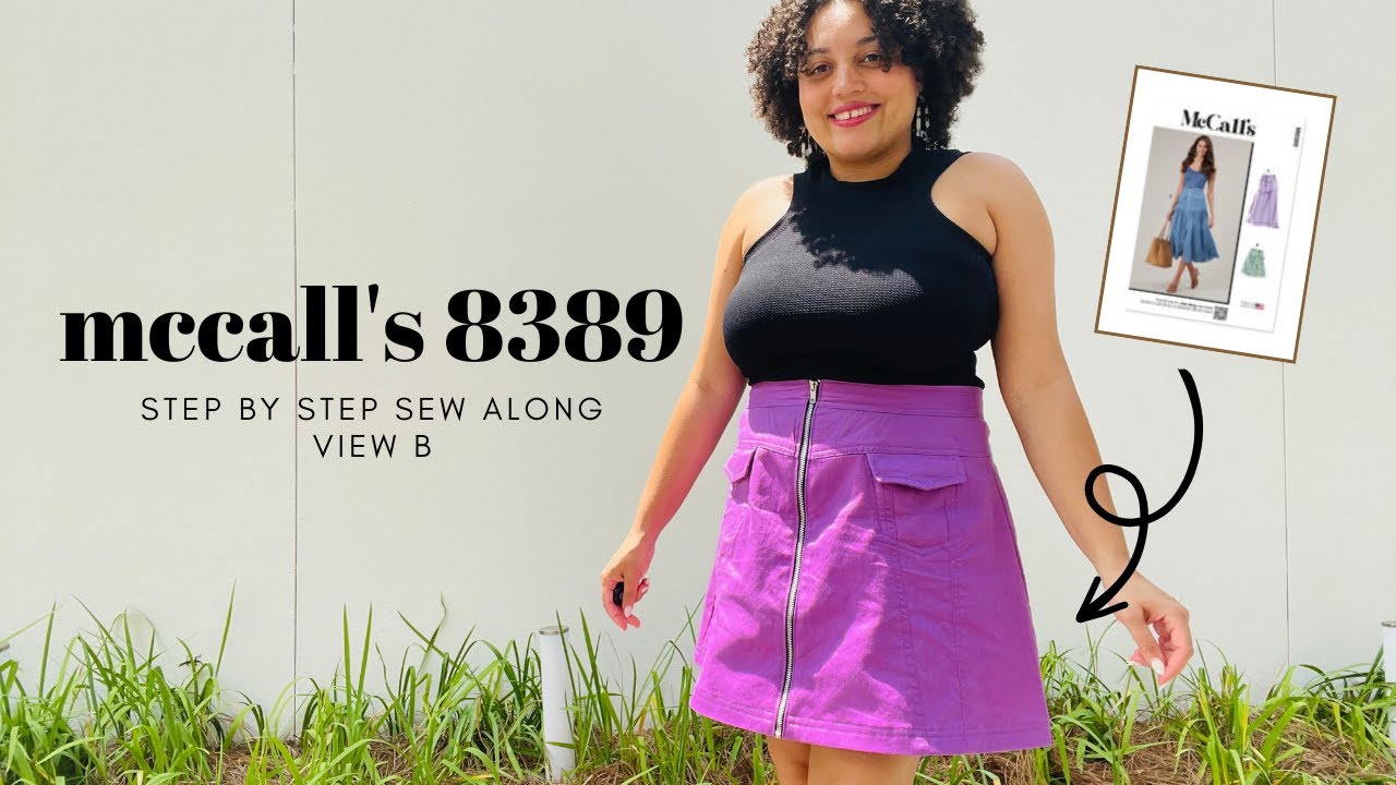 Denim Skirt Sew Along - McCall’s 8389 view B - YouTube