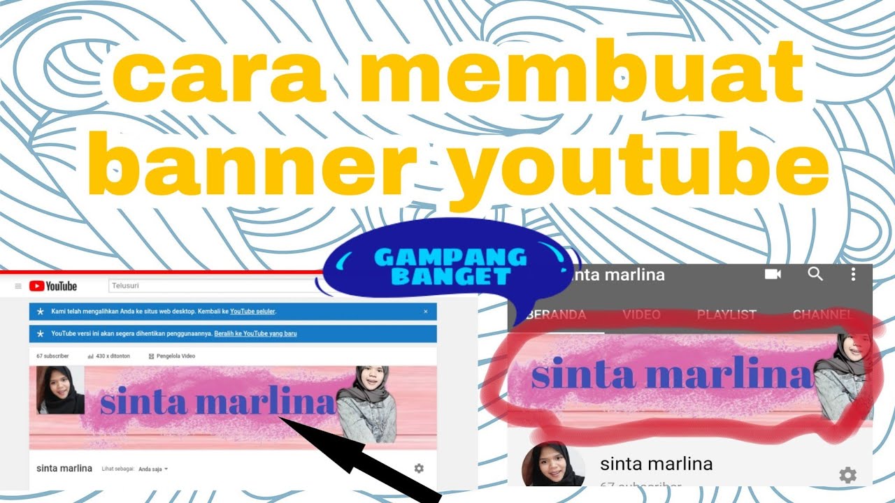 CARA MEMBUAT SAMPUL/BANNER YOUTUBE DI HP. - YouTube