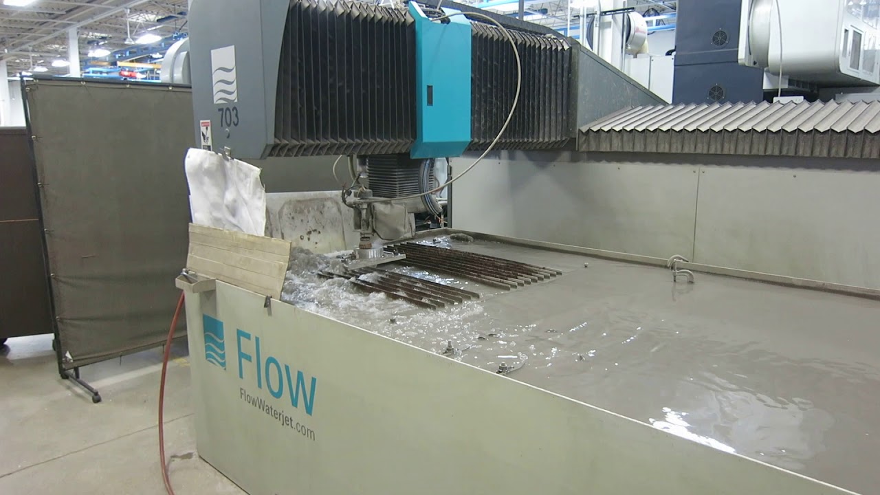 8'X4' FLOW MACH 3 2513B CNC DYNAMIC WATERJET CUTTING MACHINE NEW 2014 ...