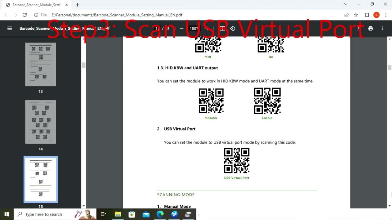 How to configure QR device in Uart mode QR | Scanner | Barcode | qr code generator | Reader ...