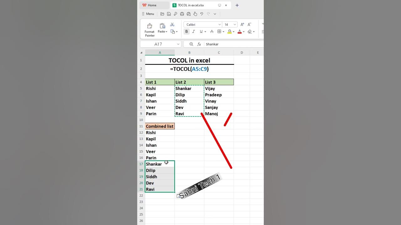 How to Use TOCOL Formula #excel #msexcel #shortsvideo #shorts #ytshorts - YouTube