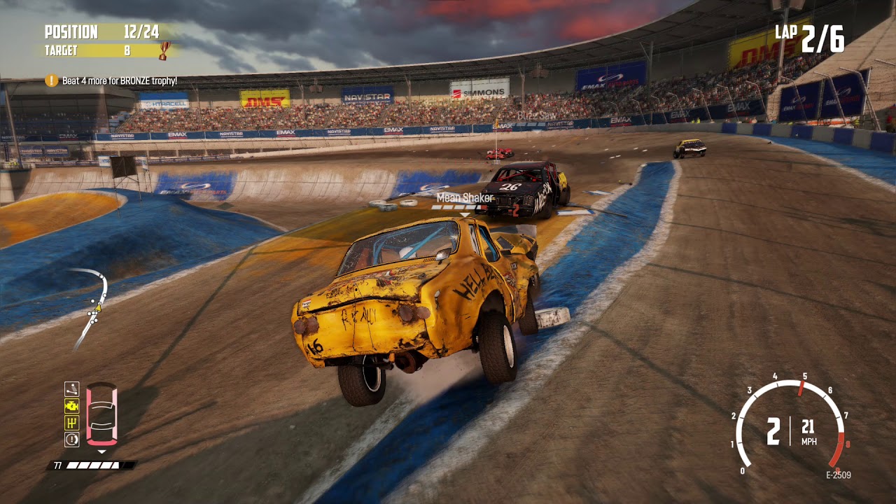 Wreckfest: Rumble Race Dirt Devil Stadium - YouTube