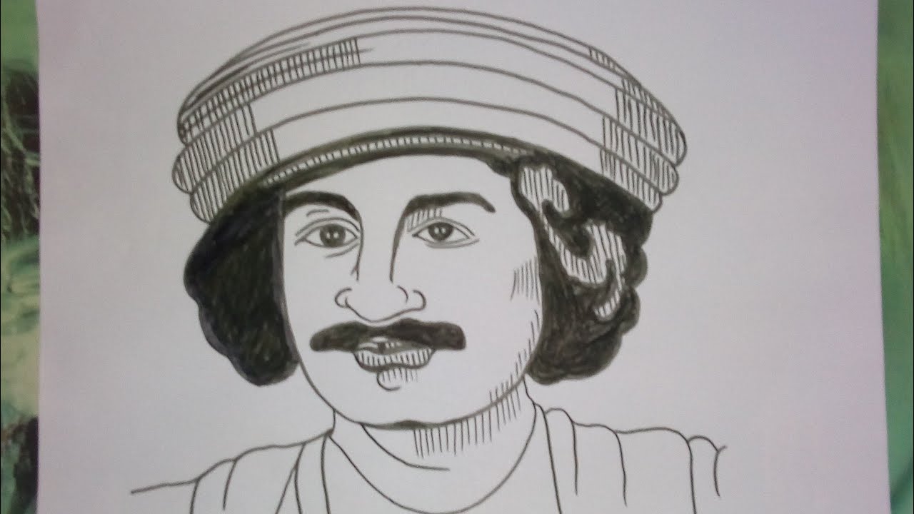 Raja Ram Mohan Roy Drawing || How to draw Raja Ram Mohan Roy - YouTube