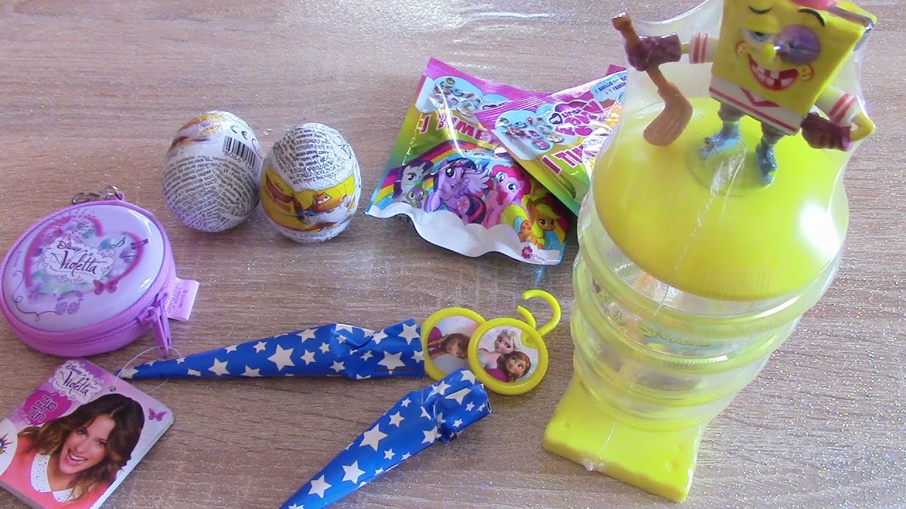 Planes Surprise eggs, Violetta zip tin, Spongebob Cup, Frozen Umbrela ...