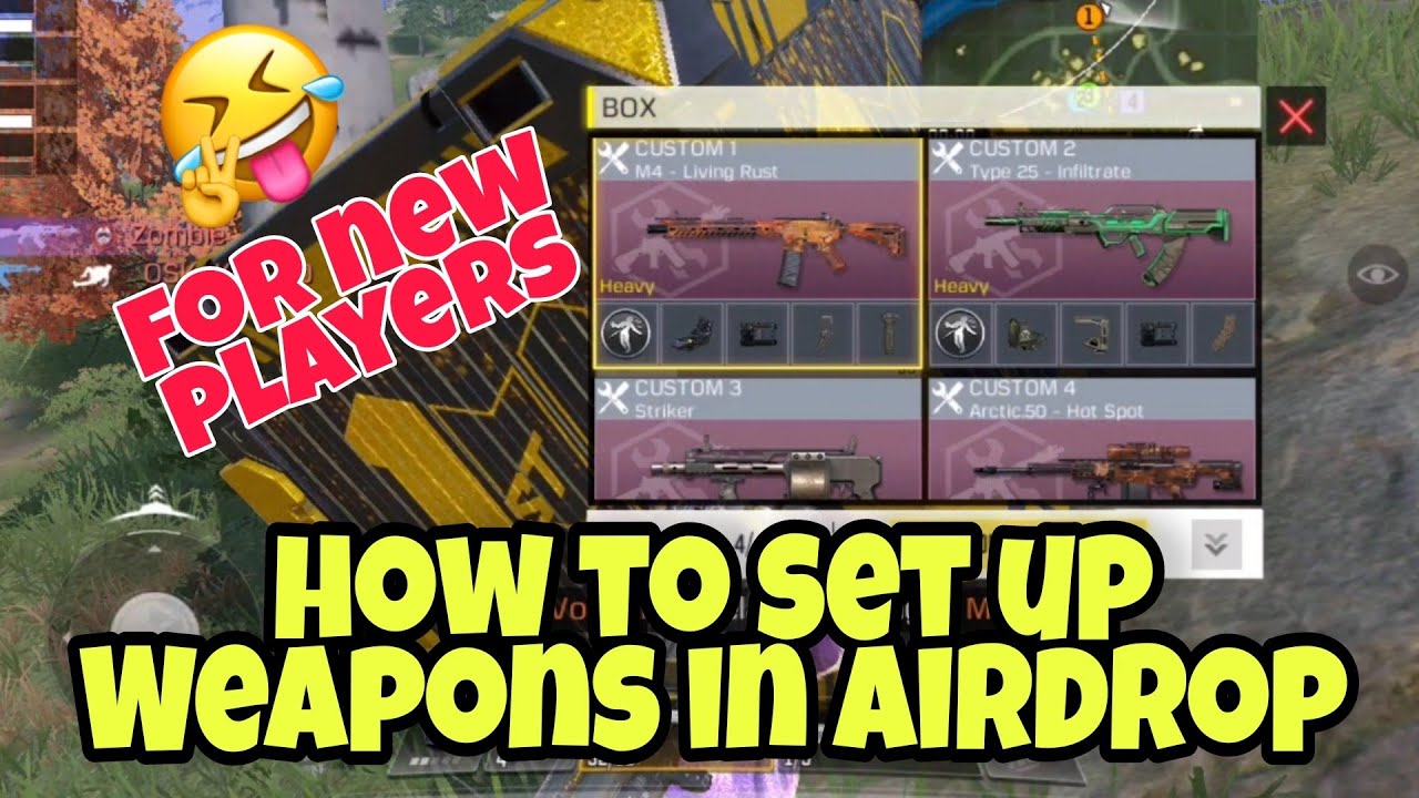 Call Of Duty Mobile || How To Set Up Weafons In Airdrop - YouTube