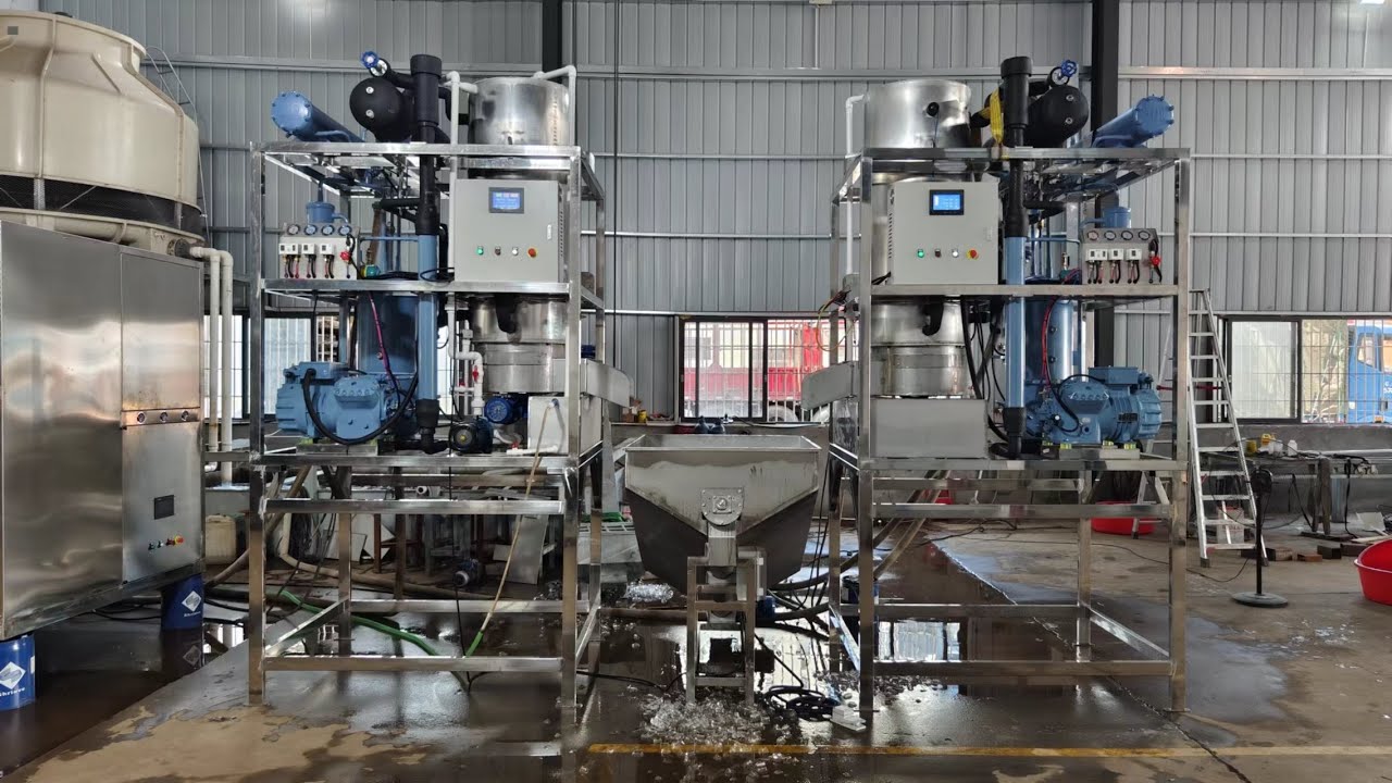 Most typical layout in traditional tube ice plant - YouTube