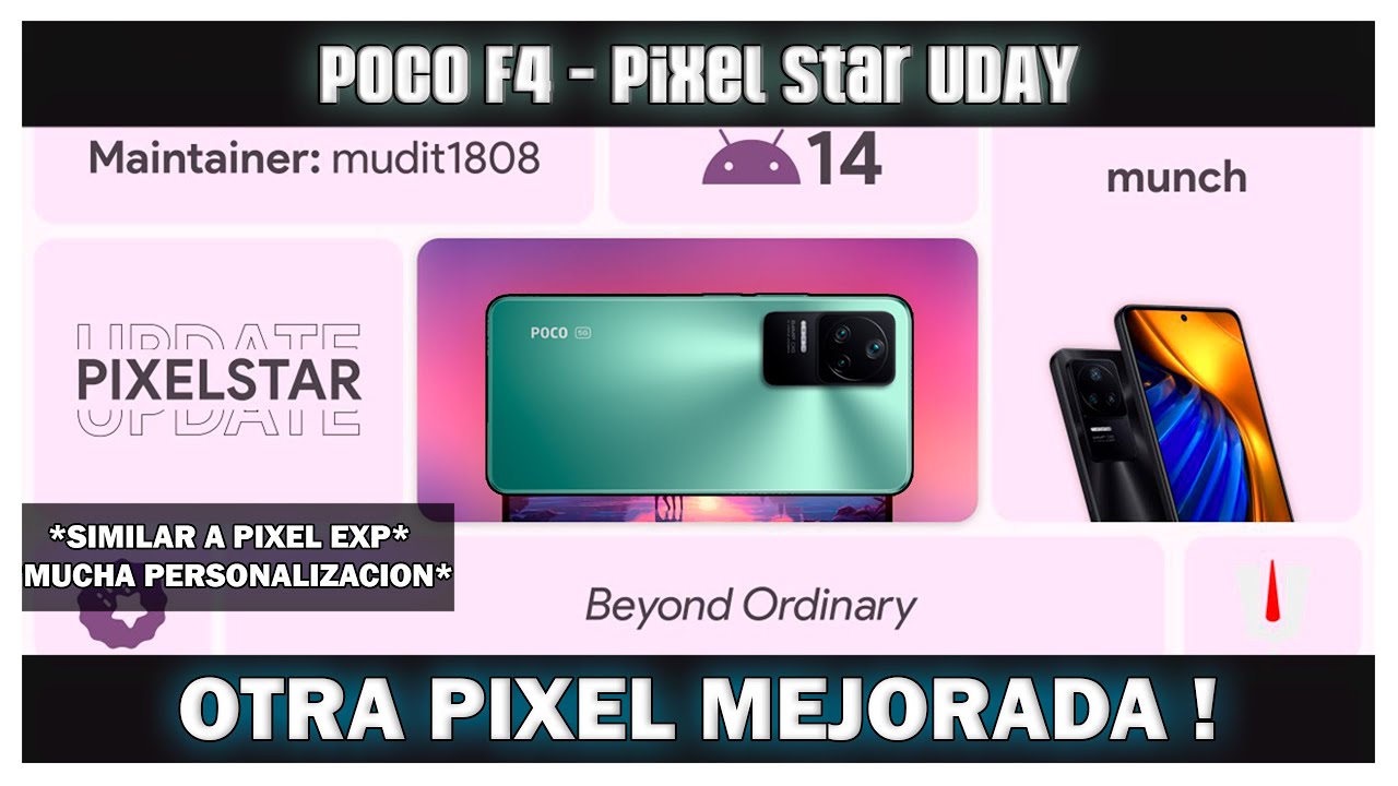 Poco F4 - PIXEL STAR UDAY - EXCELENTE ROM PARA EL DIA A DIA ! - YouTube