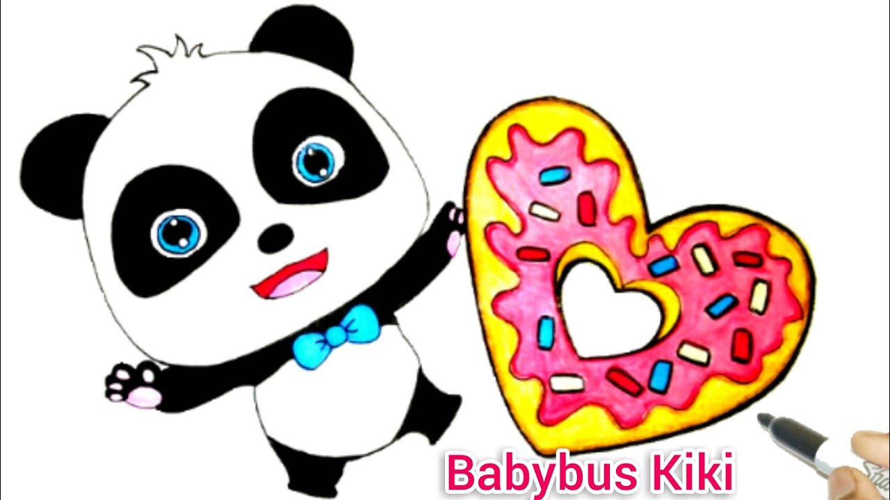 BabyBus Kiki Valentine's Doughnuts | How To Draw Kiki From BabyBus ...