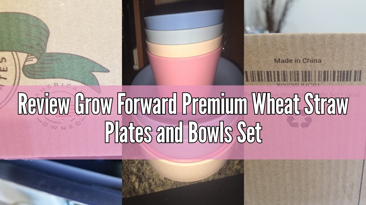 Review Grow Forward Premium Wheat Straw Plates and Bowls Sets - 8 ...