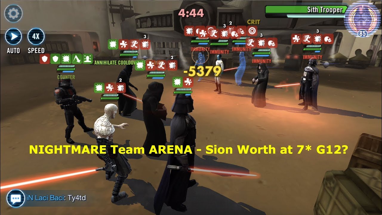SW:GOH - NIGHTMARE ARENA Guide/Sion Worth to 7* G12? - YouTube