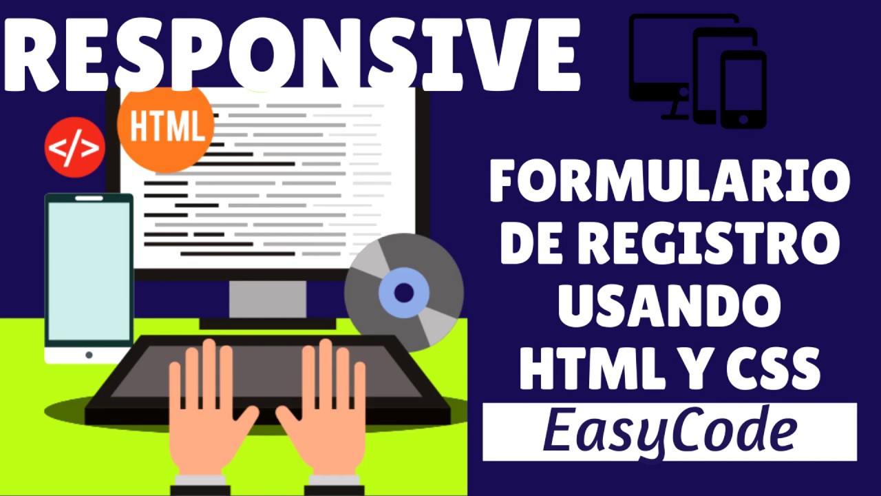 Crea Un Formulario De Registro Responsive Html Y Css Youtube