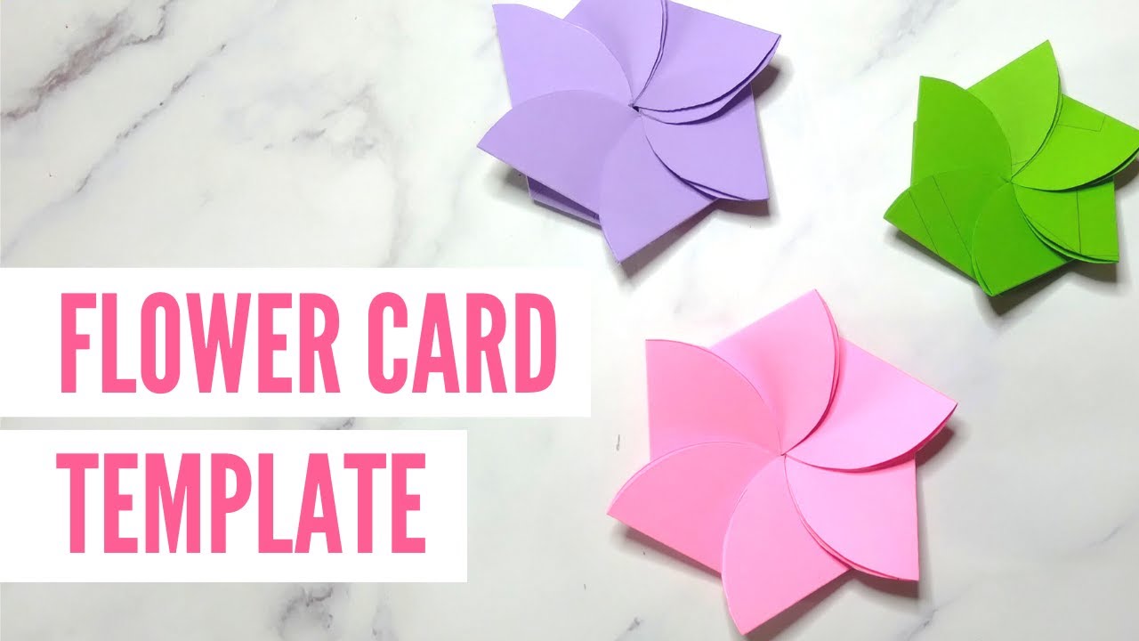 Easy Flower Twist Card with Template | Card Making Ideas - YouTube