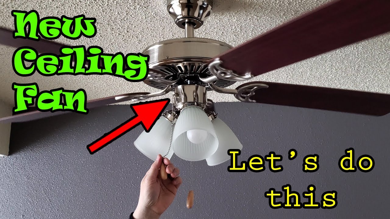 How to INSTALL a CEILING FAN super EASY to follow tutorial - YouTube