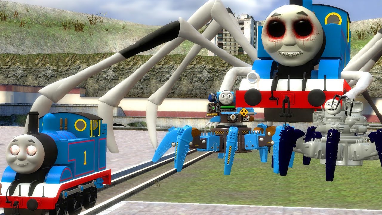 Building a Thomas Train Chased By Cursed Thomas Train and New Friends ...