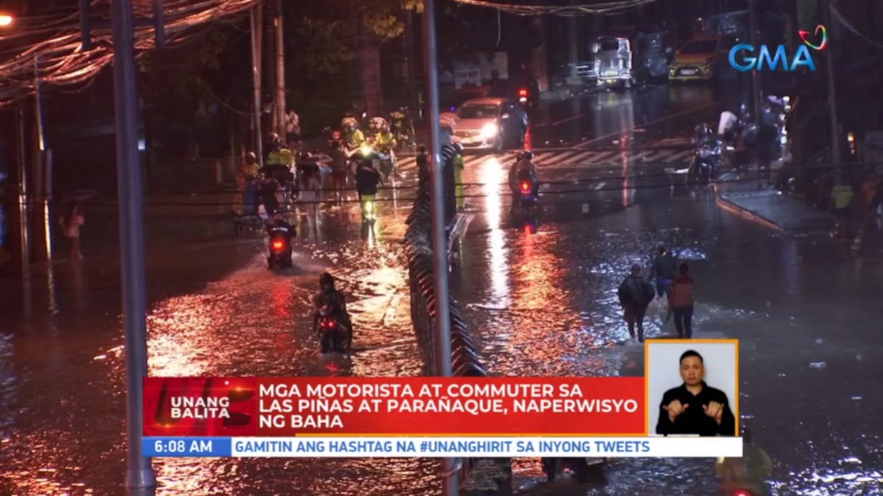 Mga motorista at commuter sa Las Piñas at Parañaque, naperwisyo ng baha ...