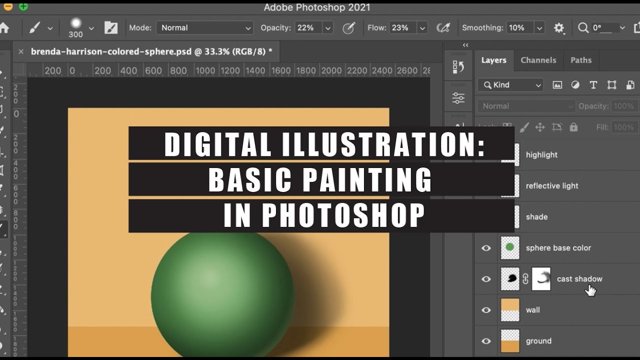 Lesson 1: Digital Illustration: Basic Painting in Photoshop - YouTube