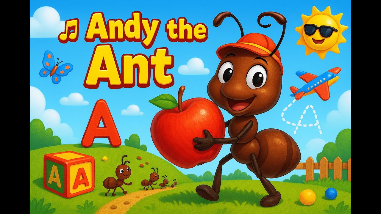 Andy The Ant | Letter A Song for Kids | ABC Learning Rhymes - YouTube