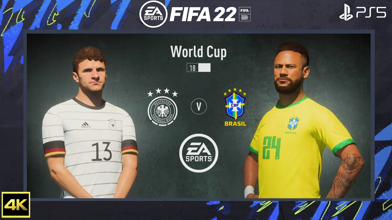 FIFA 22 PS5 | Brazil Vs Germany | World Cup 2022 | 4K Gameplay - YouTube