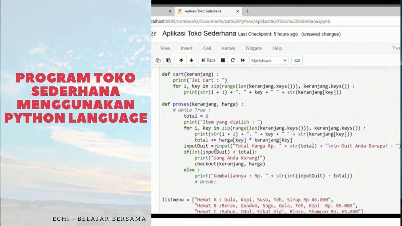 Program Toko Sederhana Menggunakan Python - YouTube