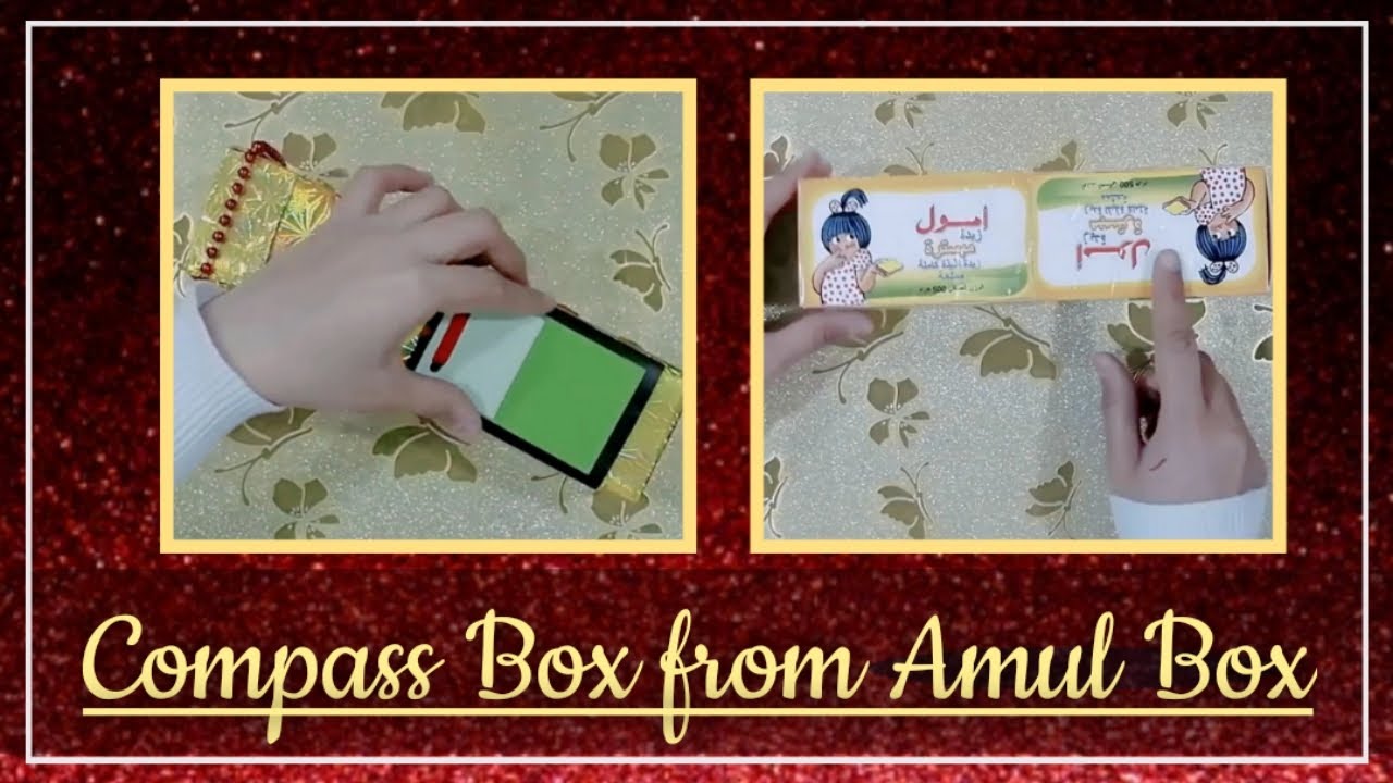 How to make compass box with amul box in #2021 l How to make a compass ...