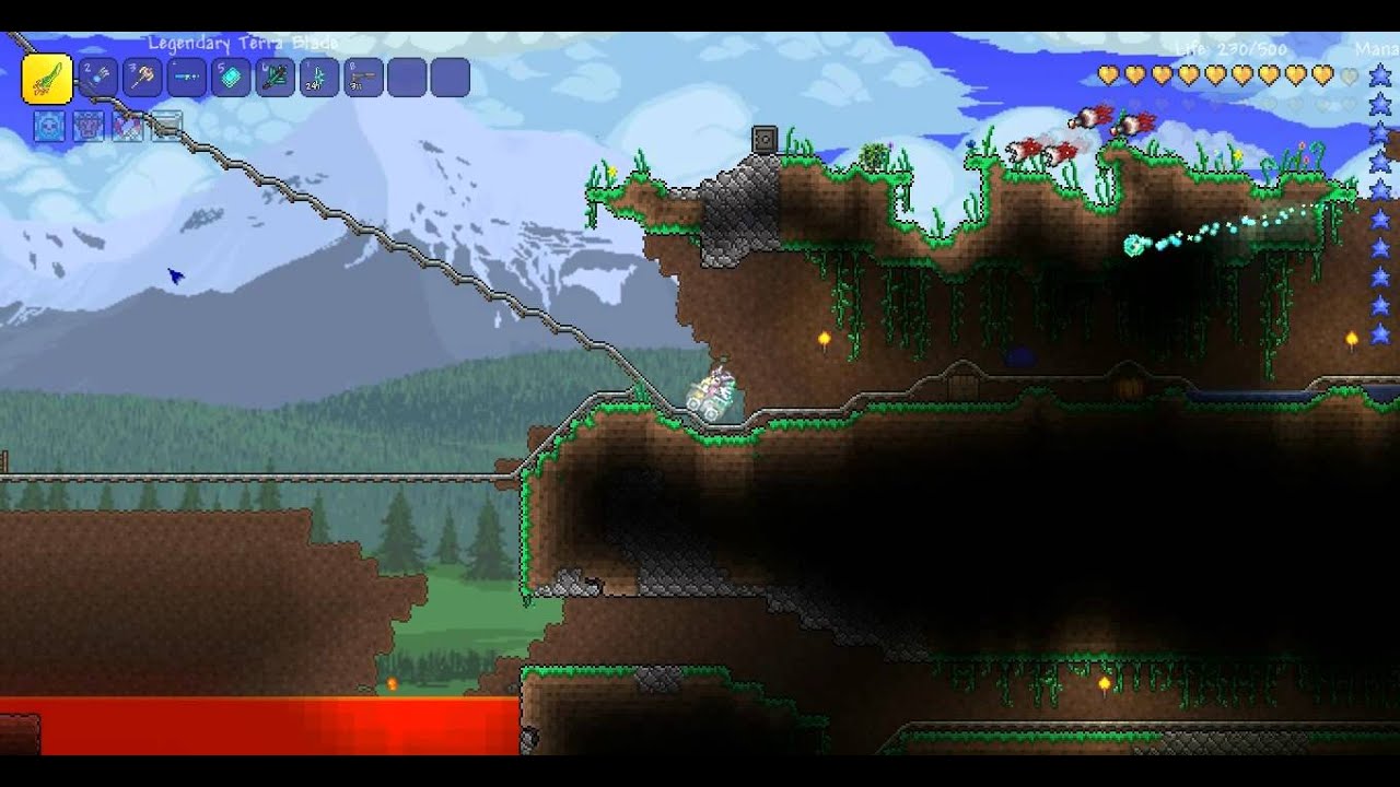 Terraria Epic Minecart Ride EVER MADE Version 3 - YouTube