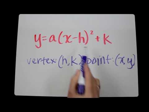 Writing Quadratic Functions from Vertex and a Point Tutorial - YouTube