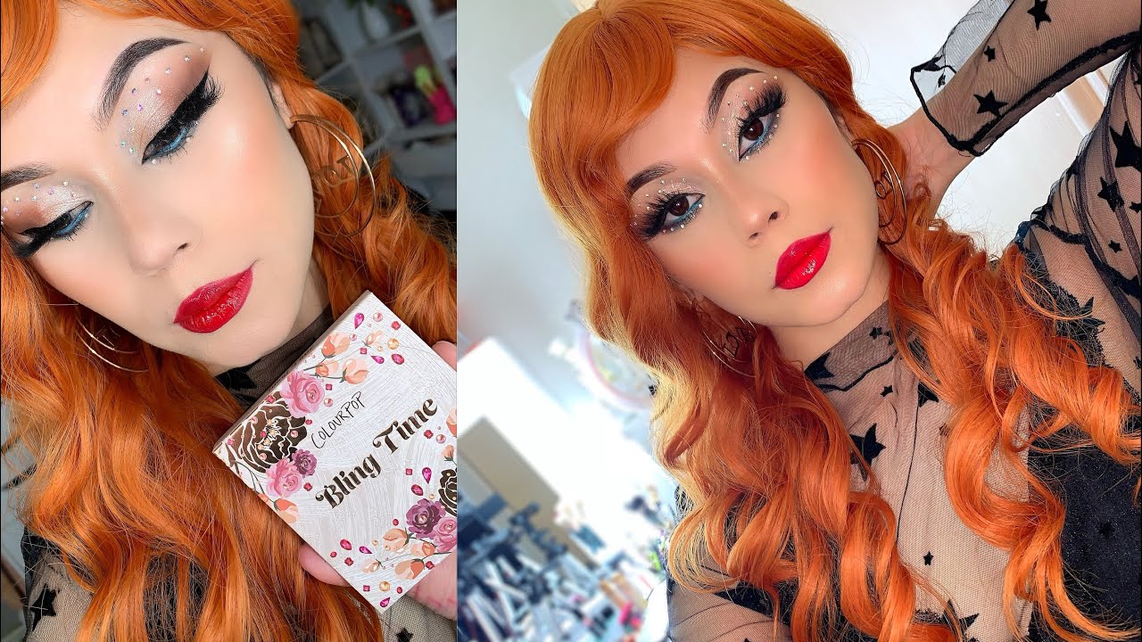 MAQUILLAJE DRAMATICO GLAM CON CRYSTALES 2023 bling time colourpop - YouTube