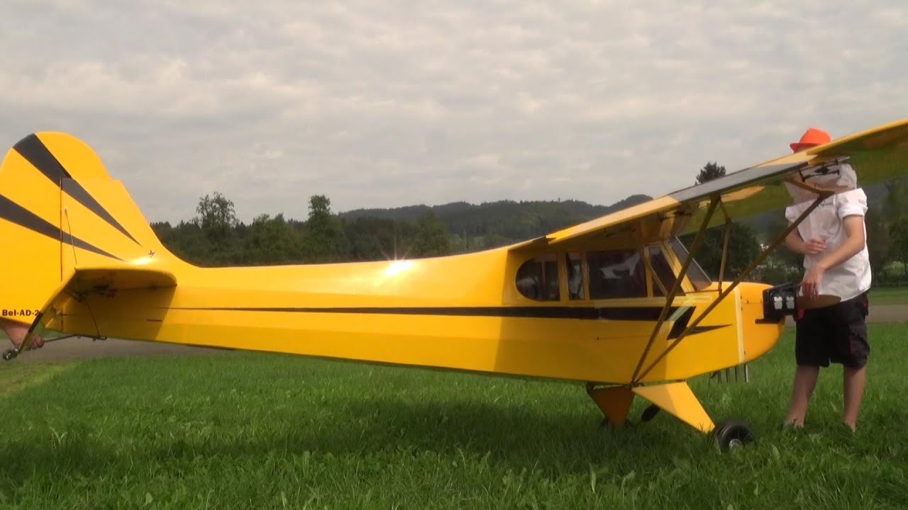 1to2 SCALE GIGANTIC HALF LIFE SIZE RC AIRPLANES PIPER J3 CUB AND ...