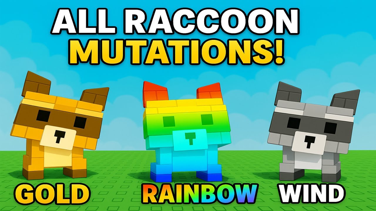 GROW A GARDEN: I Got ALL RACCOON MUTATIONS (Including ASCENDED 😱) - YouTube