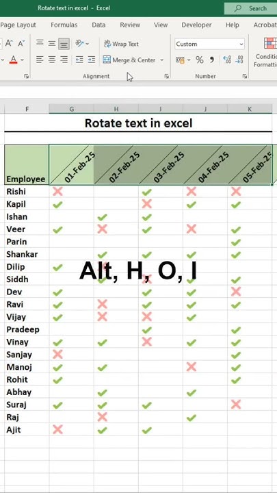 Rotate text in excel #excel #excelshortcuts #exceltricks #exceltips #excelformula #exceltutorial ...