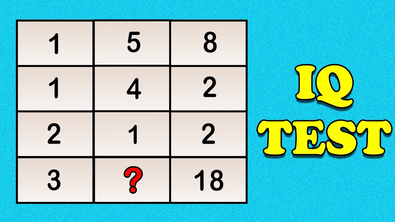 IQ Test Challenge: Find the Missing Number | Brain Teaser - YouTube