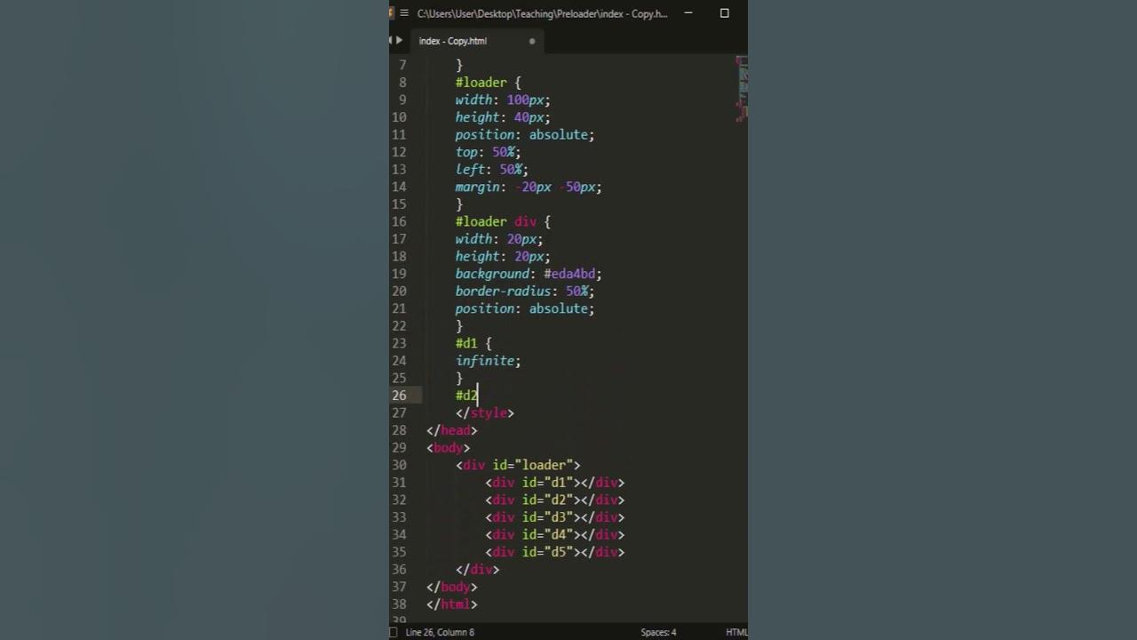 Css Preloader Html Css Htmlcss Cssanimation Trending Youtube