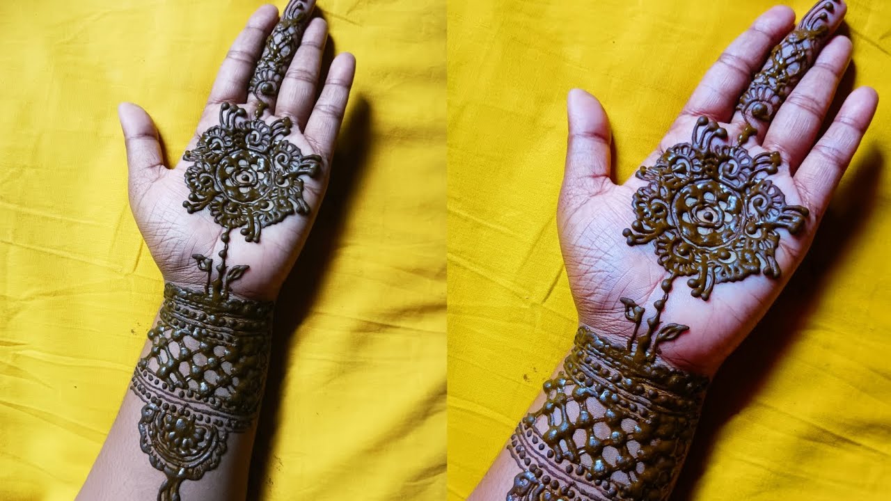 Left Hand Mehendi Design Front।😍।Newly Simple Mehendi Design ️ - YouTube