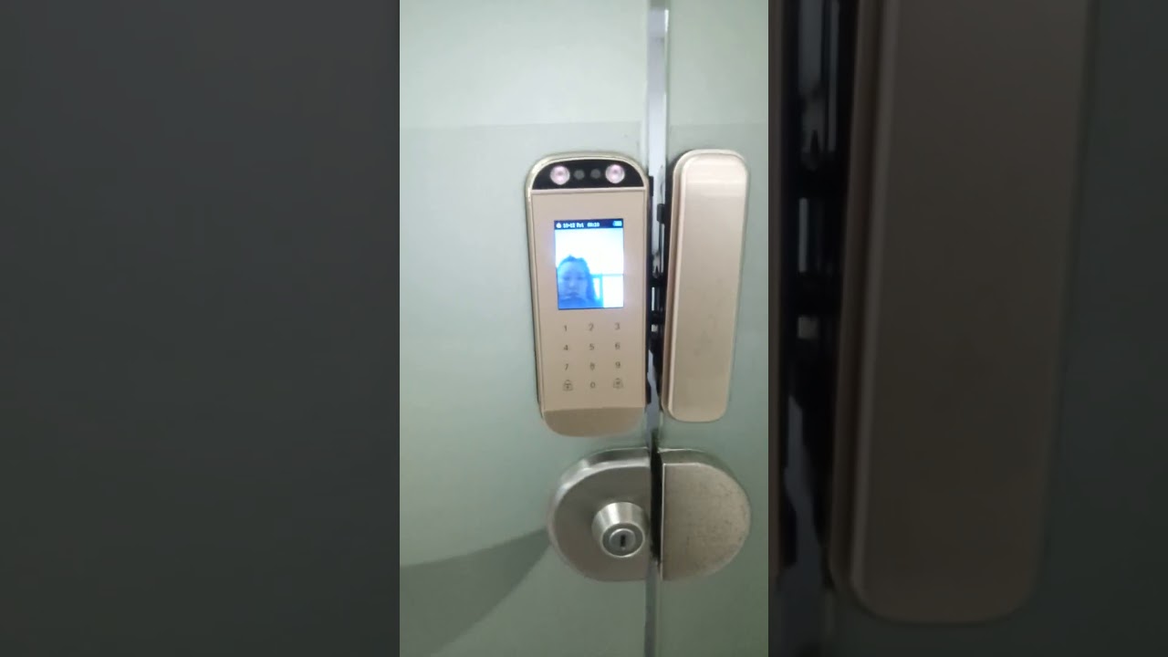 Face Recognition Lock for Double Glass Doors - YouTube