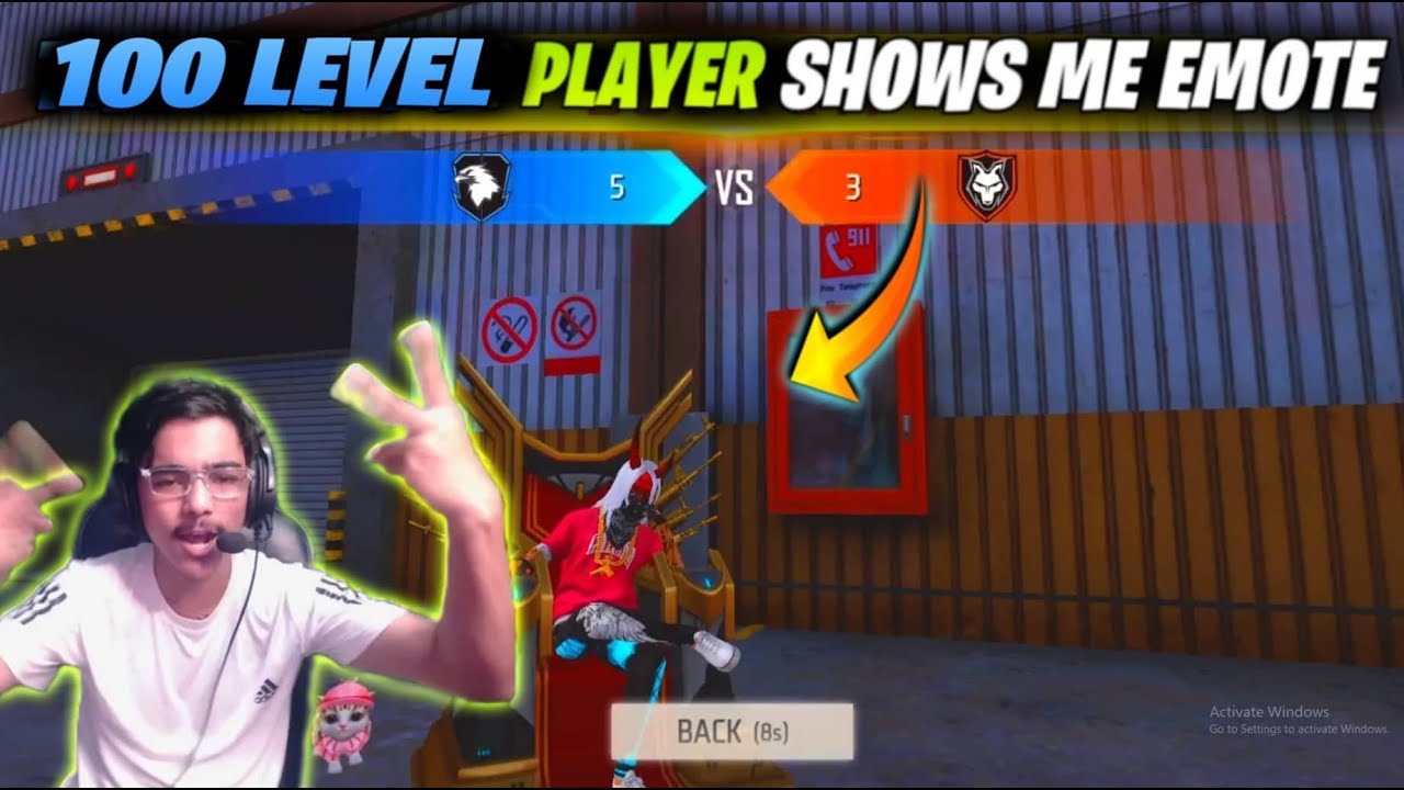 100 LEVEL PLAYER SHOWS ME EMOTE ON LONE WOLF😱 - YouTube