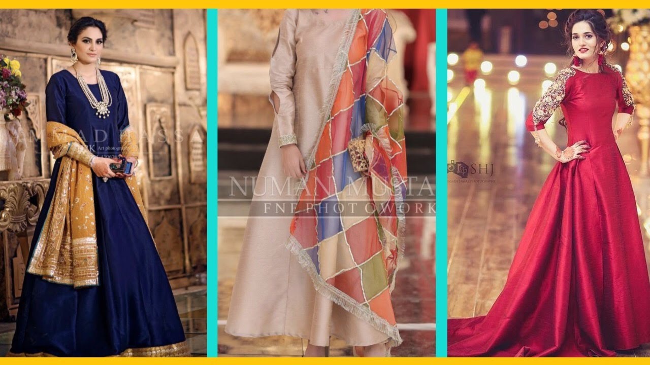 Silk Fabric Party Dresses Collection | Beautiful Silk Cloth Party Wear ...