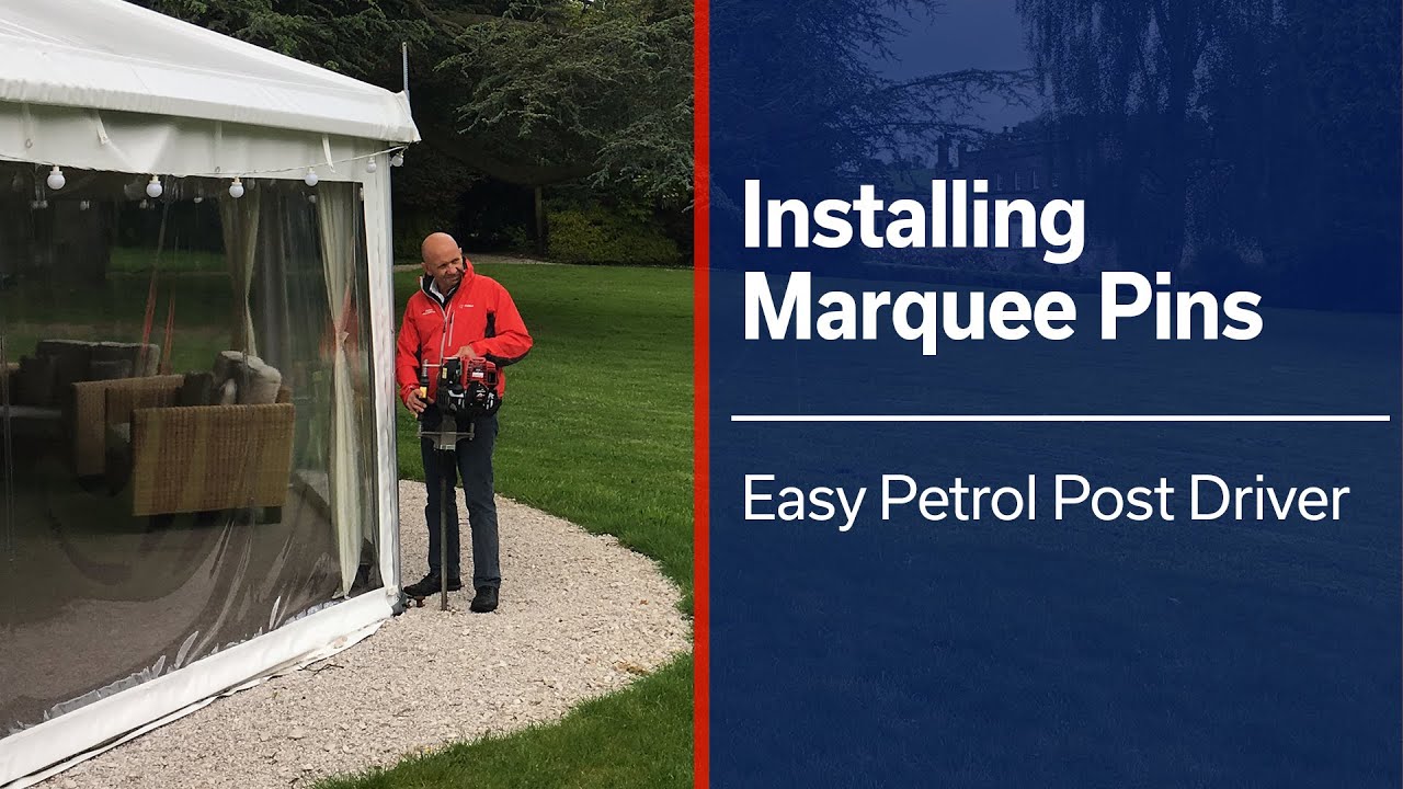 Installing Marquee Pins - Easy Petrol Post Driver - YouTube