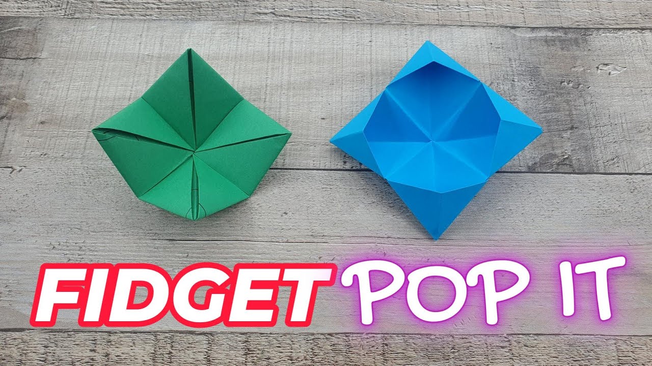 Easy origami diy paper fidget pop it toy with Ski - YouTube