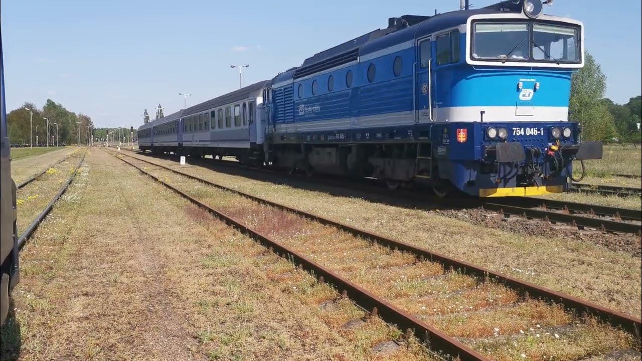 Nurek 754 046-1 z TLK 45102 "Flisak" na wjeżdża na stację Brodnica. - YouTube