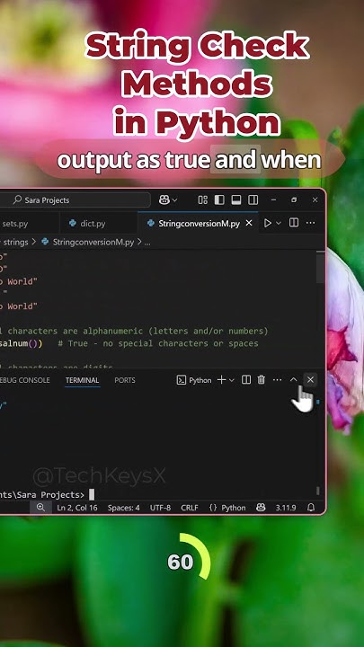 String Check Methods in Python #coding #coding #pythonprogramming #pythoncoding #programming ...