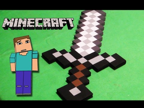 Minecraft Foam Sword Review | Lifesize Minecraft Cosplay Iron Sword ...